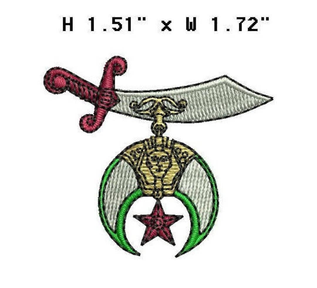 Shriner Digitized Filled Machine Embroidery Design Digital Download - Etsy