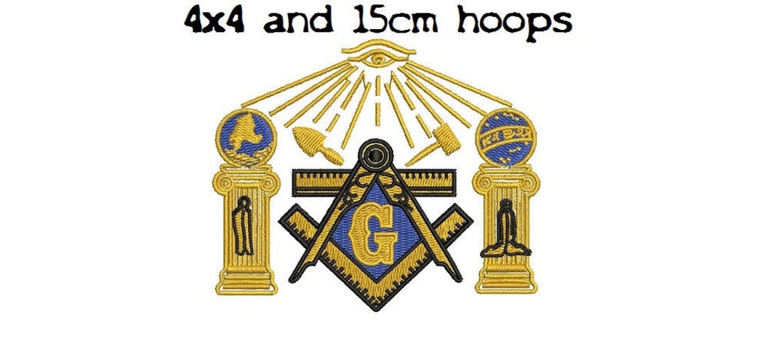Masonic Digitized Filled Machine Embroidery Design Digital Download - Etsy