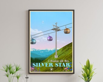 Silver Star Poster | Etsy
