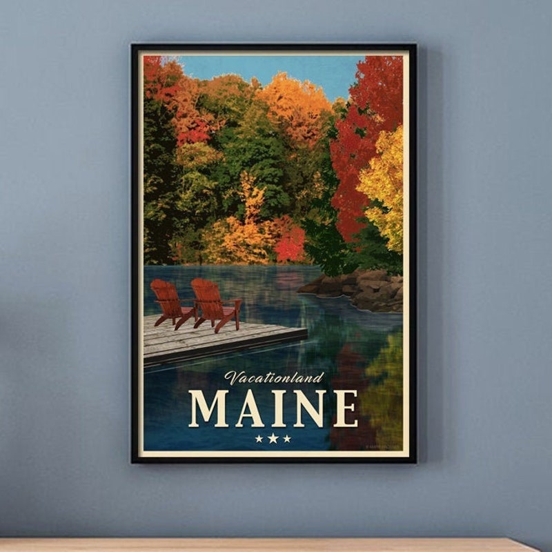 Maine Poster - Etsy