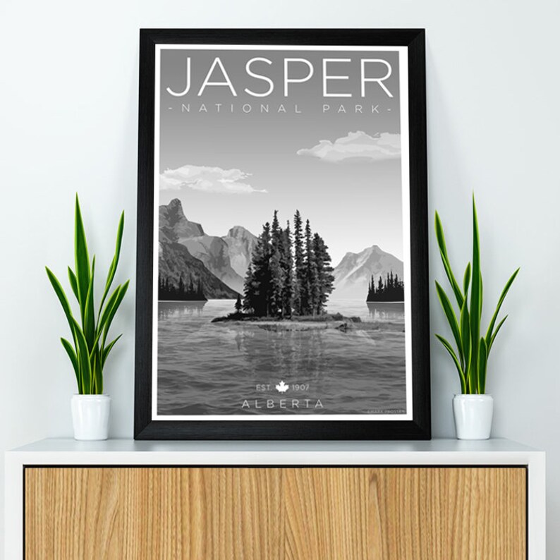 Jasper National Park Travel Poster | Etsy