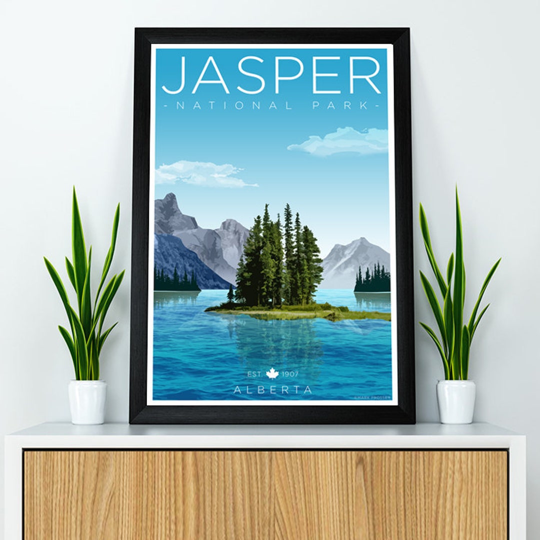 Jasper National Park Travel Poster - Etsy Canada