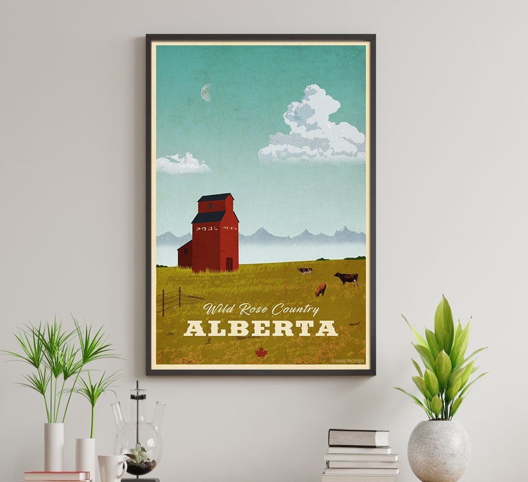 Alberta Travel Poster - Etsy