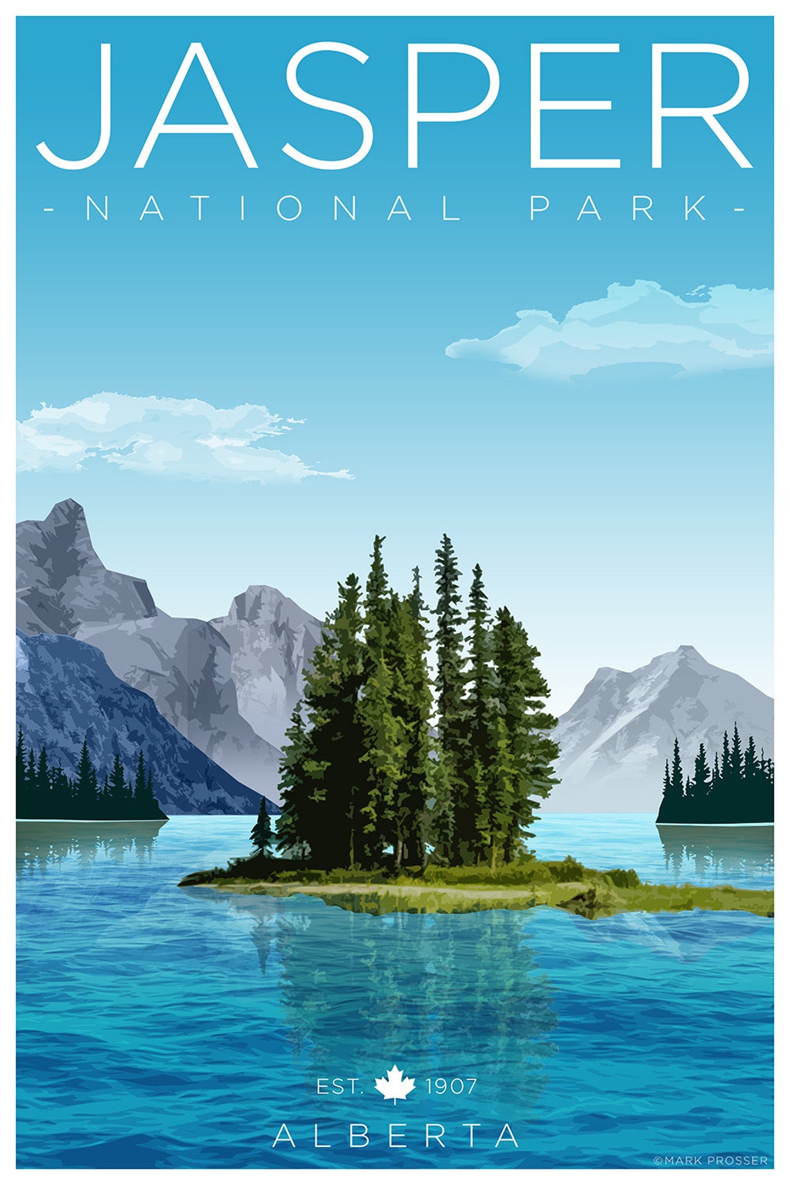 Jasper National Park Travel Poster - Etsy Canada