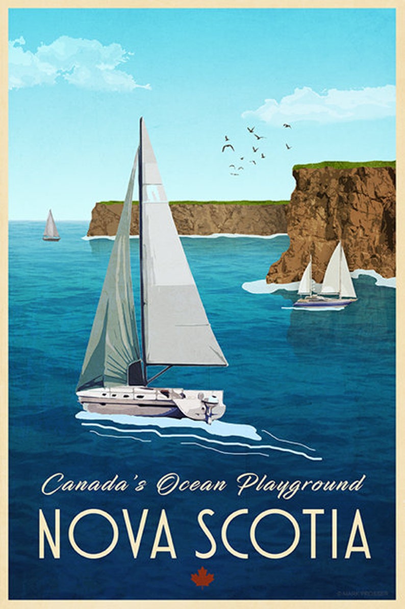 Nova Scotia Travel Poster - Etsy Canada
