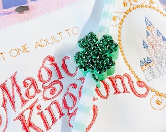 Four Leaf Clover Straw Topper Straw Buddy Straw Charm | Etsy