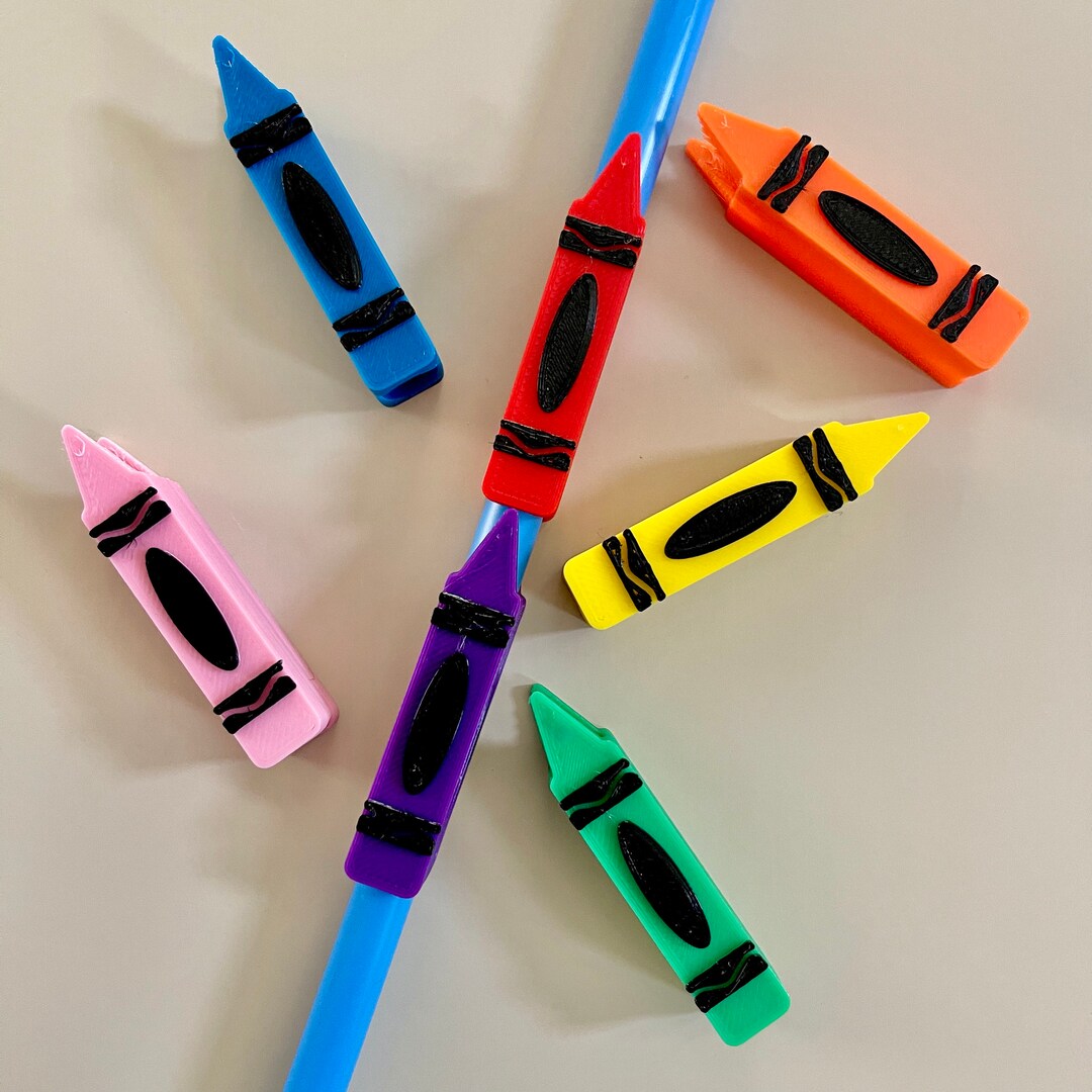 Crayon Straw Topper Straw Buddy Straw Charm Straw Decoration - Etsy