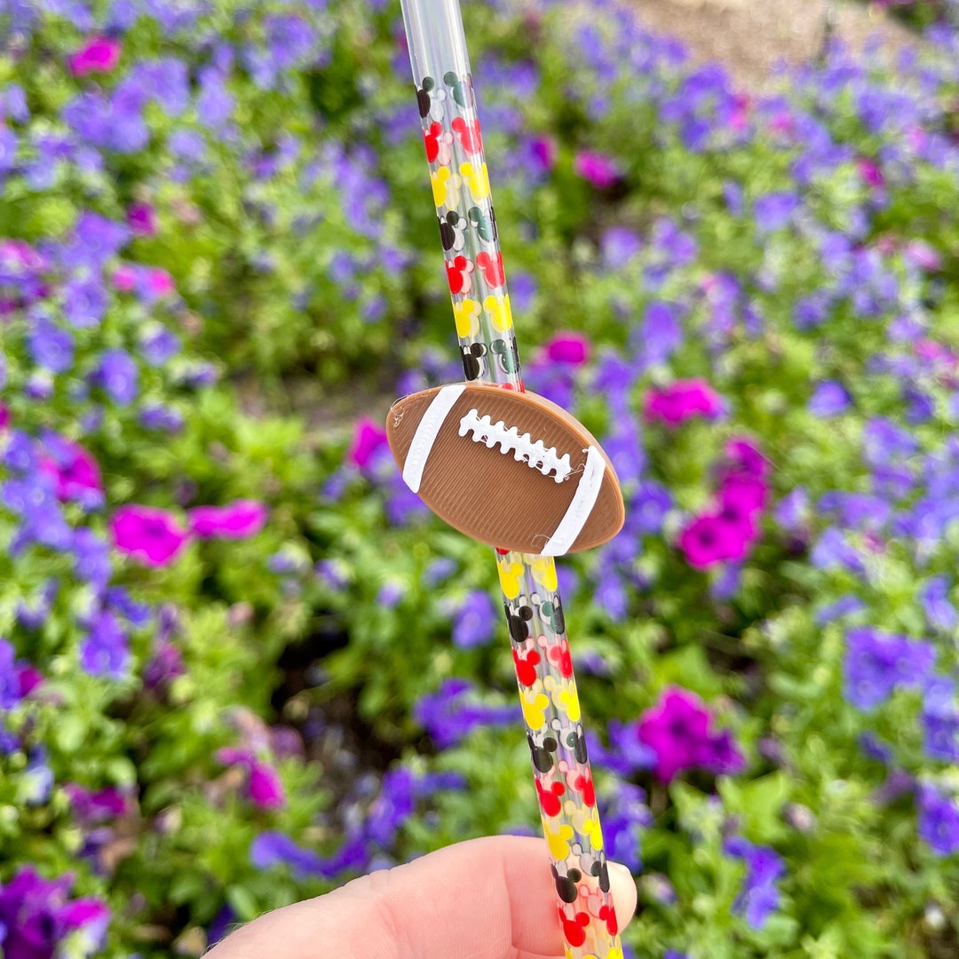 Football Straw Topper | Straw Buddy | Straw Charm | Straw Decoration - Etsy