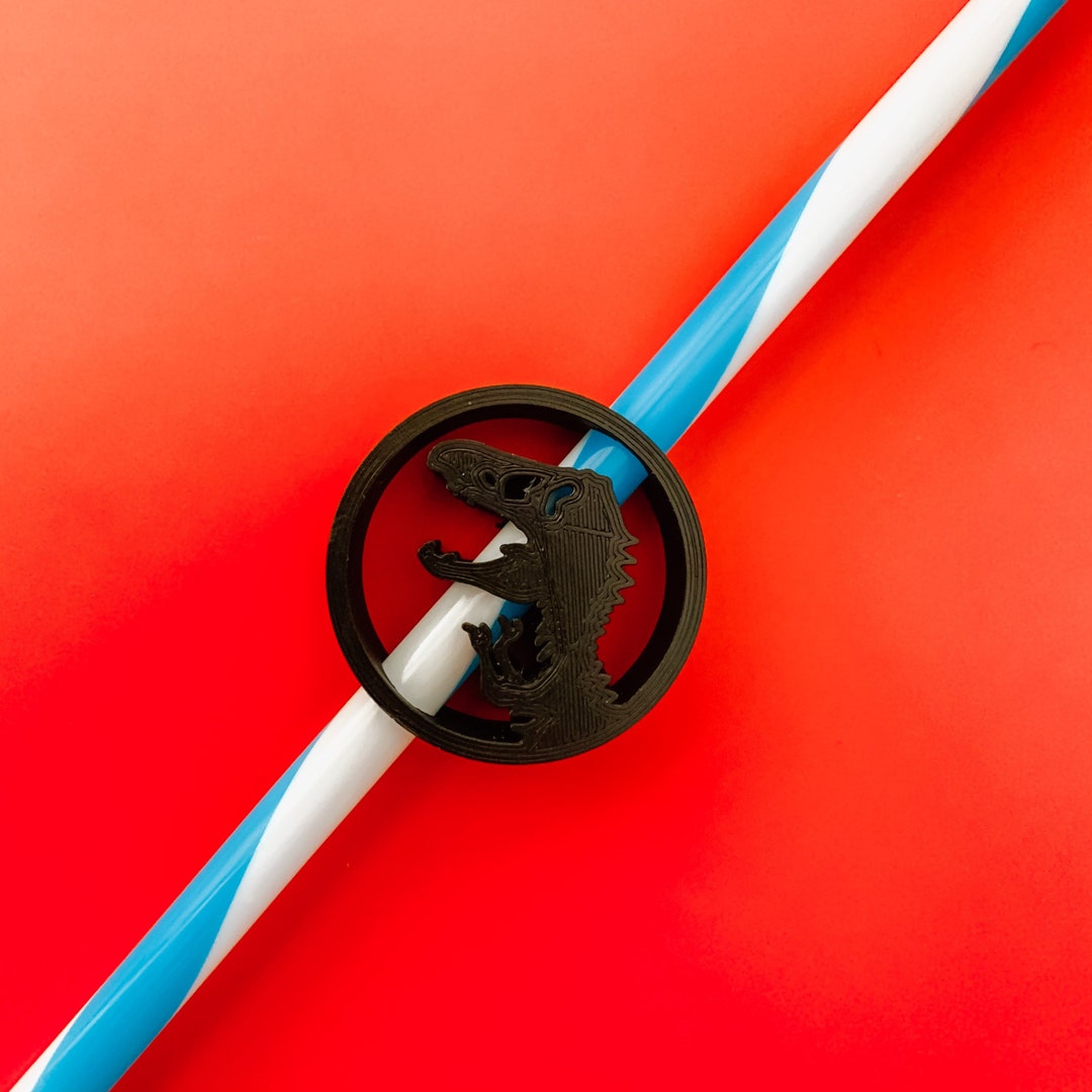 Circle T Rex Straw Dinosaur Straw Buddy Straw Charm Straw Decoration - Etsy