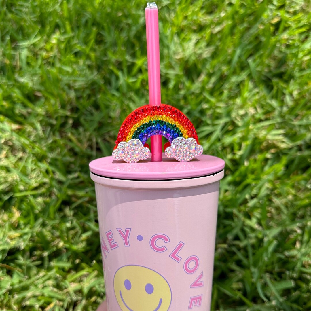 BLING Rainbow Cloud Straw Topper| Straw Buddy | Straw Charm | Straw ...