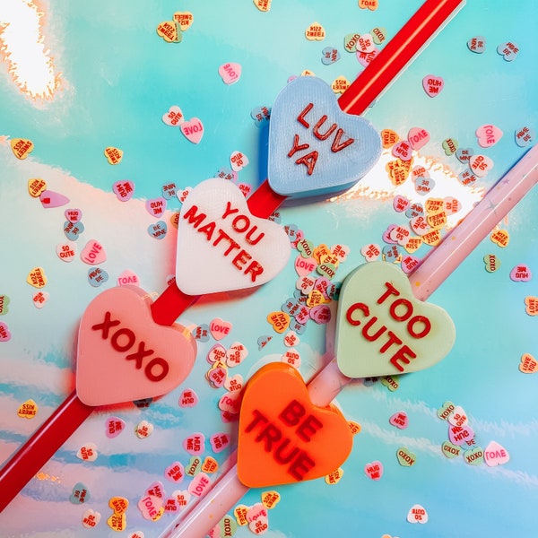 Heart Straws - Etsy