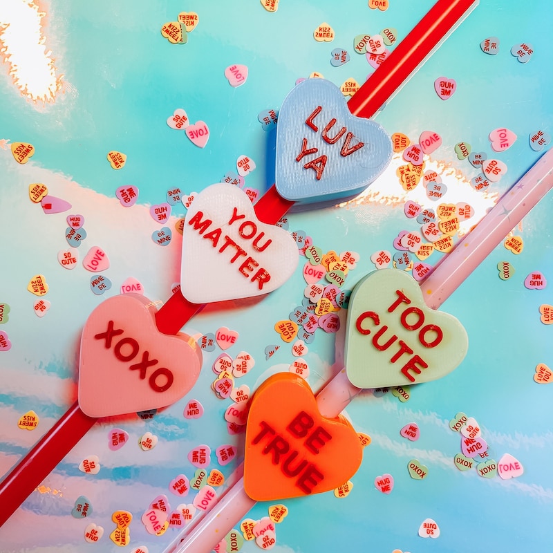 Heart Straws - Etsy