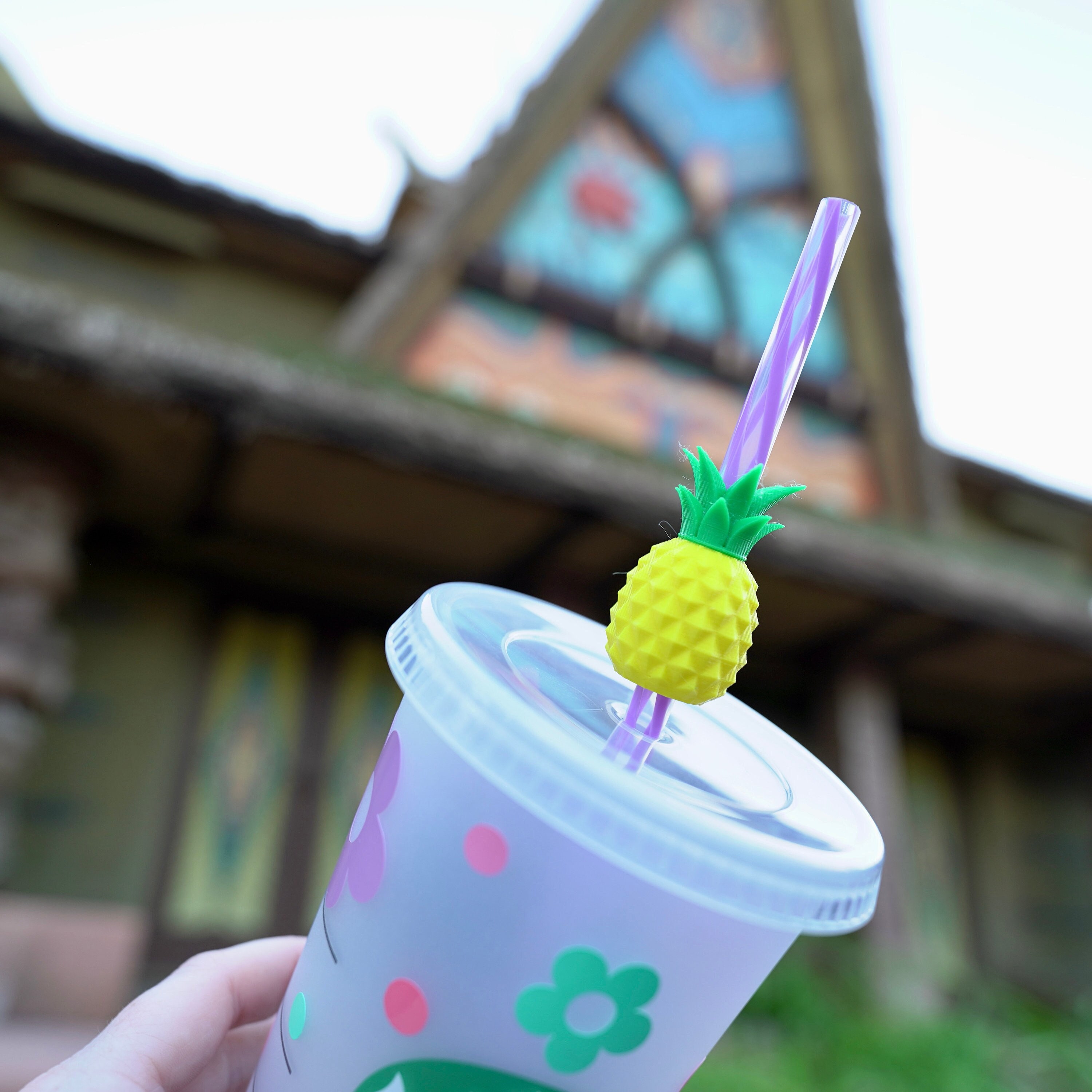 Straw Buddy Dole Whip Straw Topper Pineapple Straw Charm Straw Topper ...