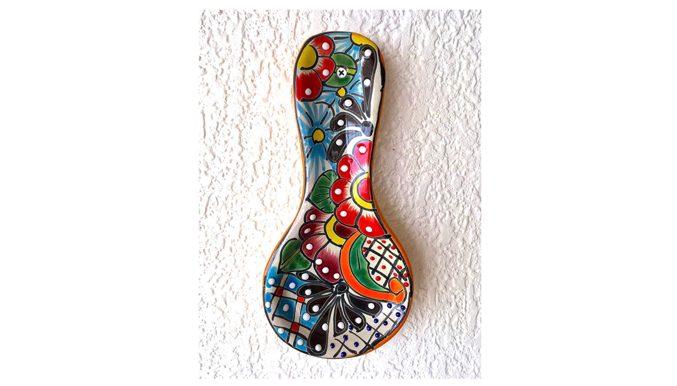 Ceramic Spoon Rest Colorful Mexican Home Decor Kitchen | Etsy