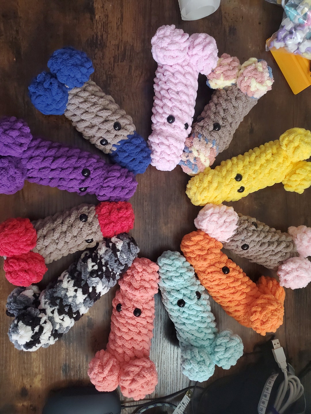 Made to Order! Amigurumi Penis, Crochet Cock Gag Gift, Stuffed Glizzy ...