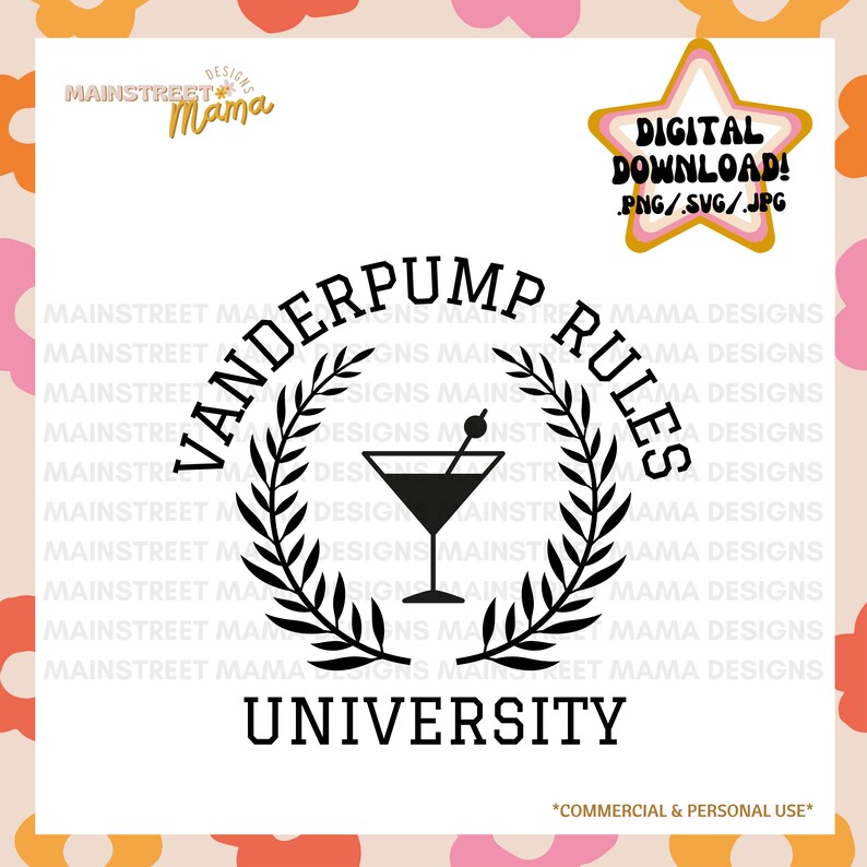 Vanderpump Rules University SVG PNG JPG Bravo Merch Funny Shirt Svg ...