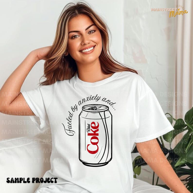 Fueled by Anxiety Diet Coke SVG PNG JPG - Trendy Tik Tok Clipart ...