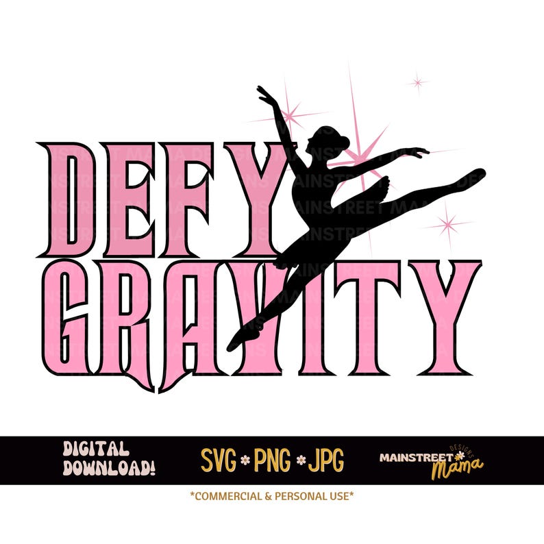 Defy Gravity Ballerina SVG | Dancer PNG | Wicked SVG | Dancer Svg ...