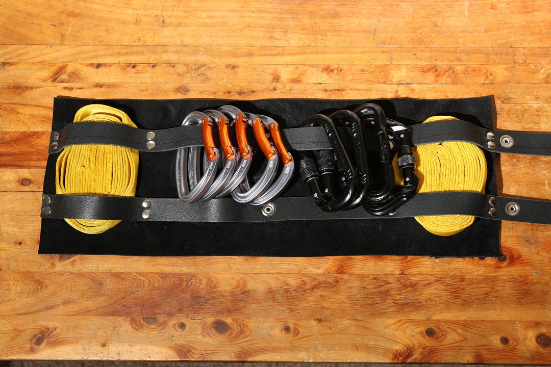 Leather Case for Rope Enthusiasts. Holds Carabiners, Webbing, and More ...