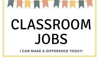 Class Roles Poster, Printable Classroom Jobs Chart, Student ...