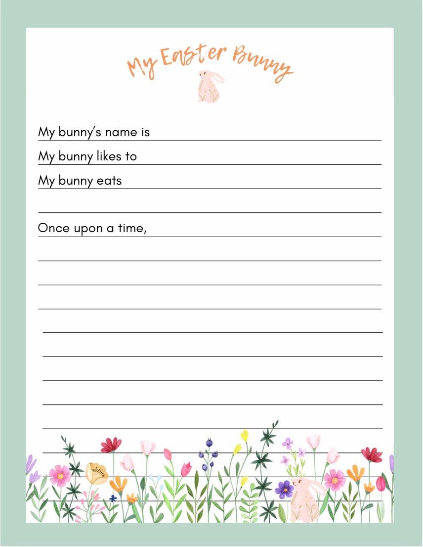 Easter Bunny Writing Prompt Printable - Etsy