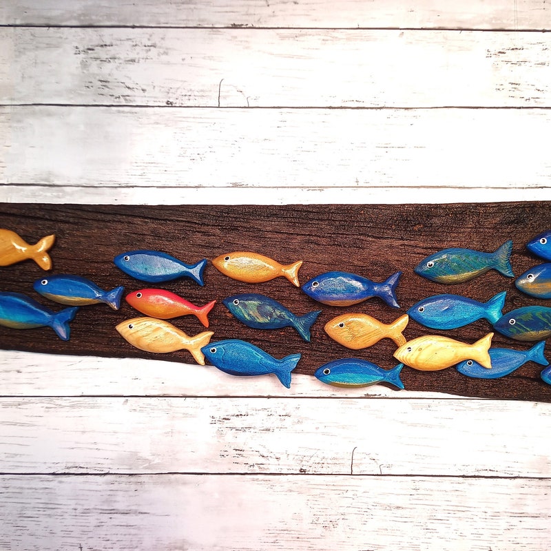 School of Fish Wall Art - Etsy