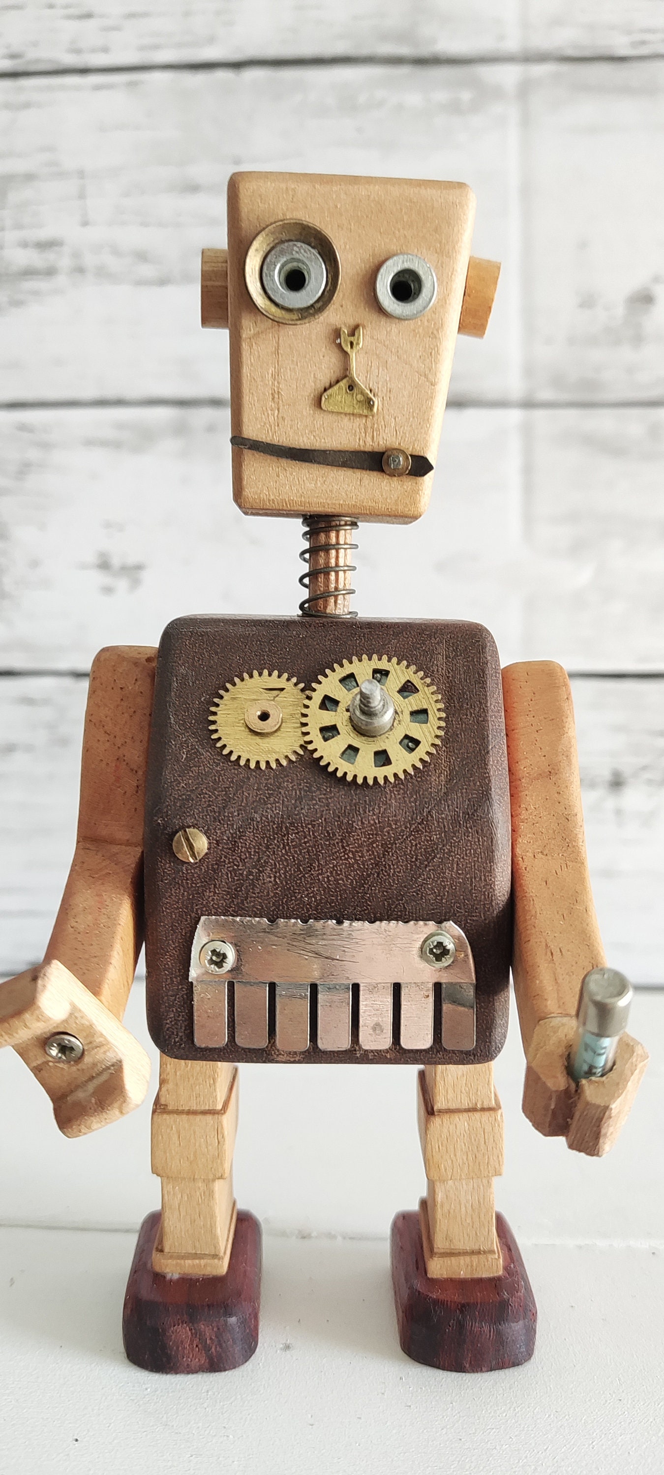 Homemade Wooden Robot