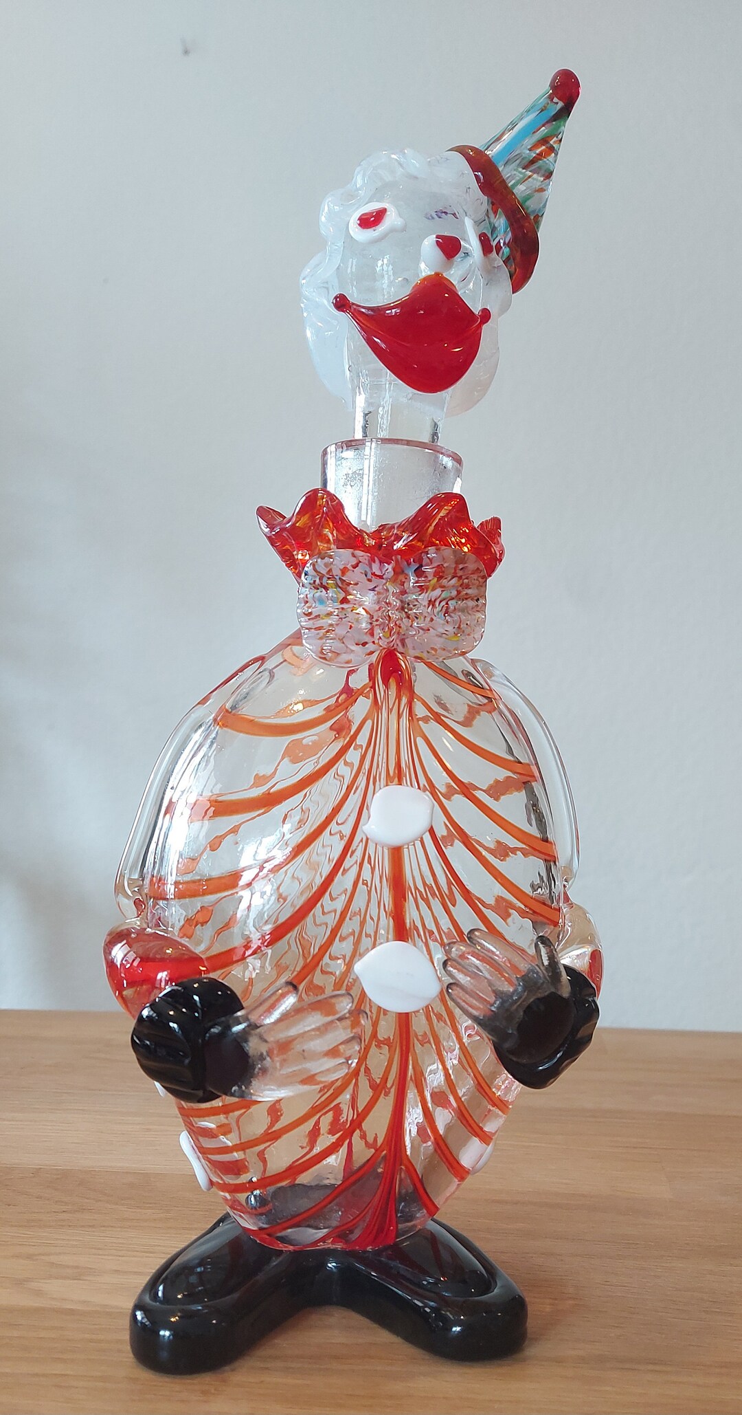 Italian Murano Glass Clown Decanter With Stopper Hand Blown - Etsy