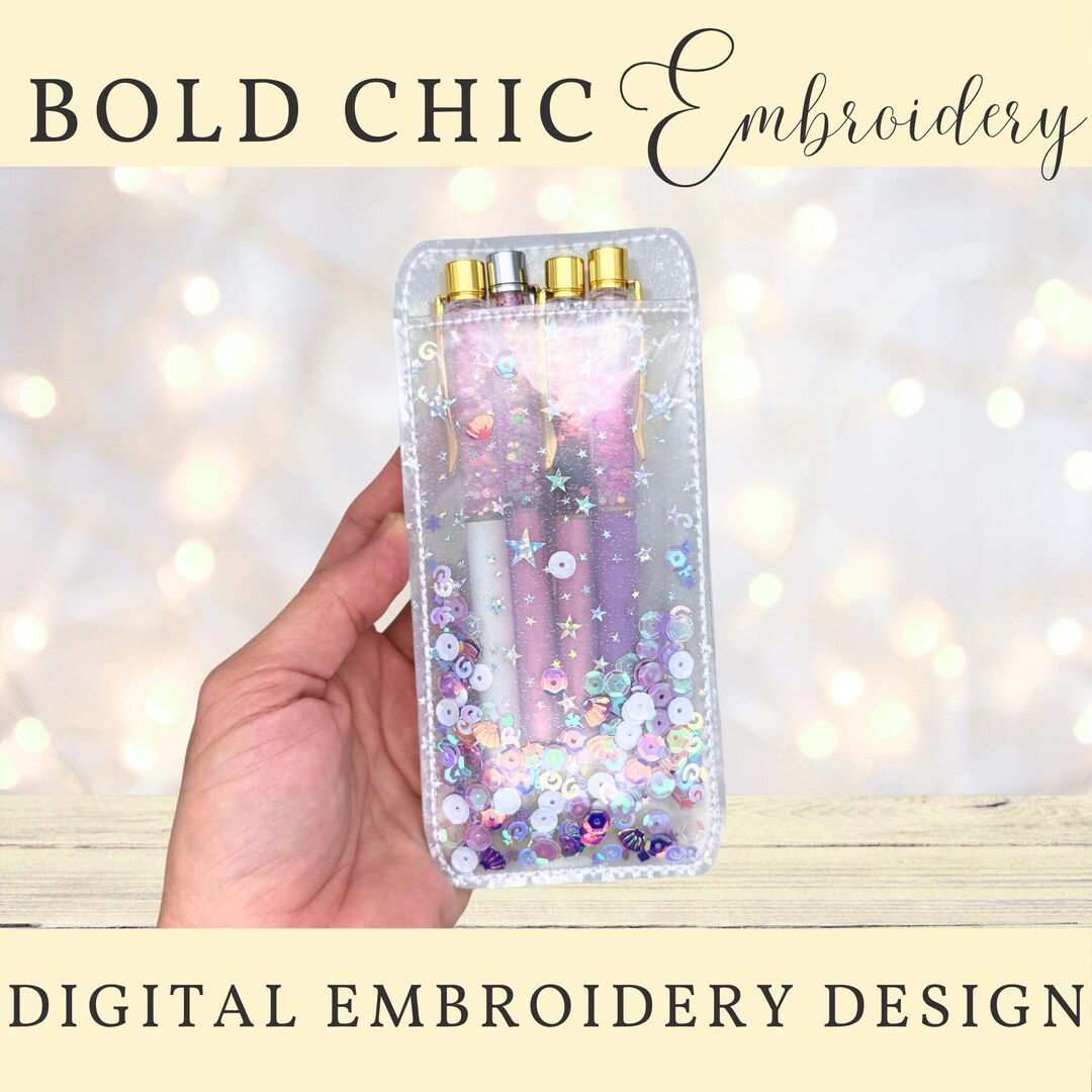 Shaker Pen Sleeve Embroidery Design: In-the-hoop Project (5x7+ Hoop ...