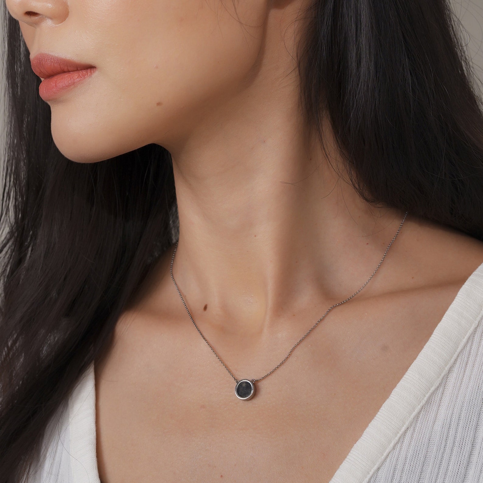 Natural Black Jade Necklace - Etsy