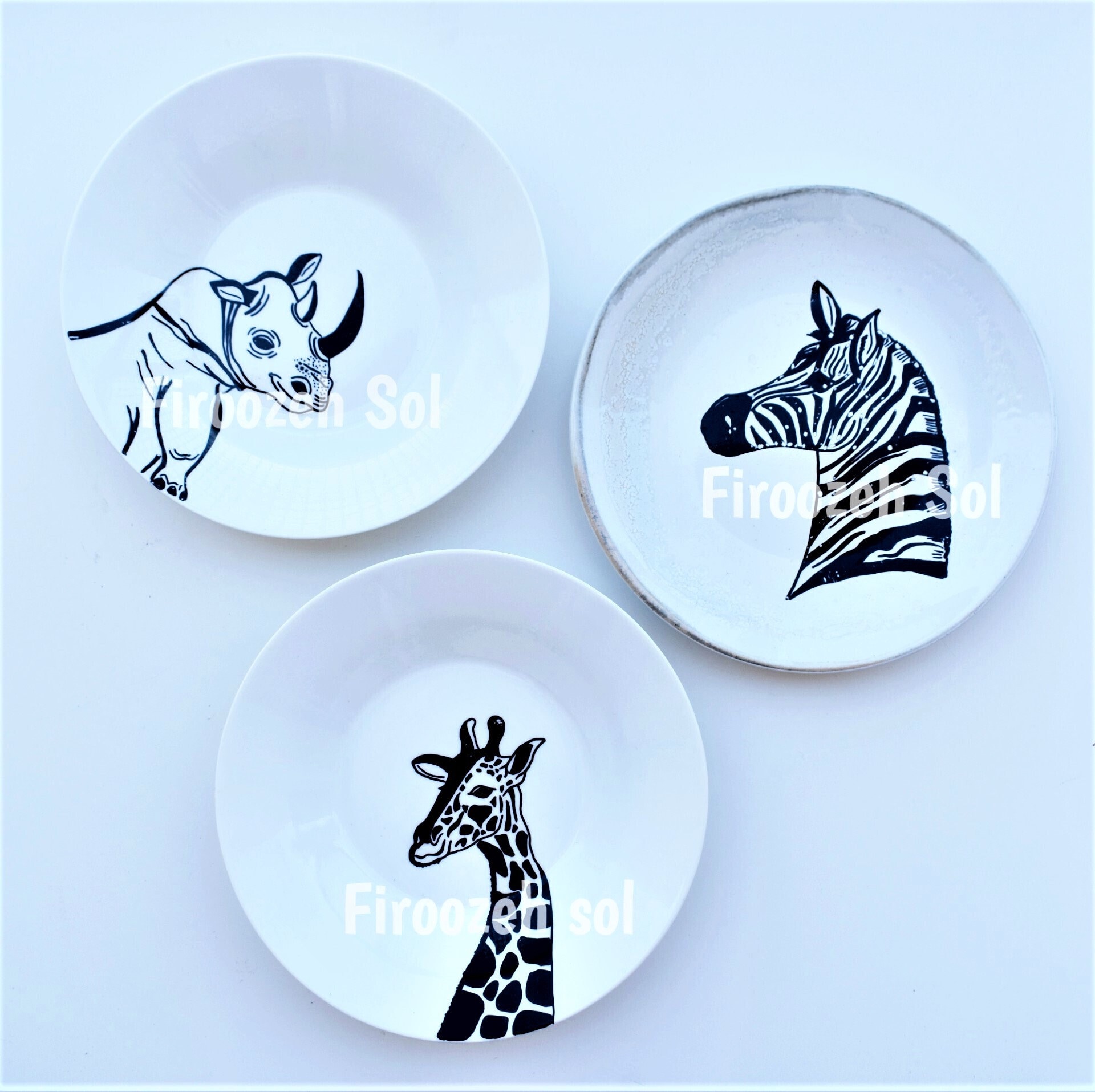 Hand Painted Decorative Plates - Etsy