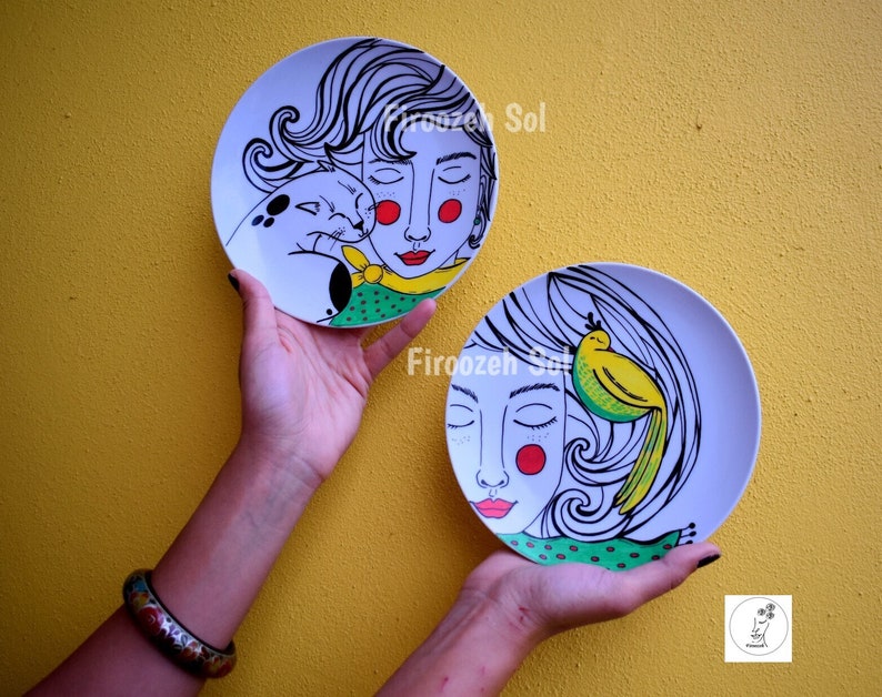 Hand Painted Decorative Plates - Etsy