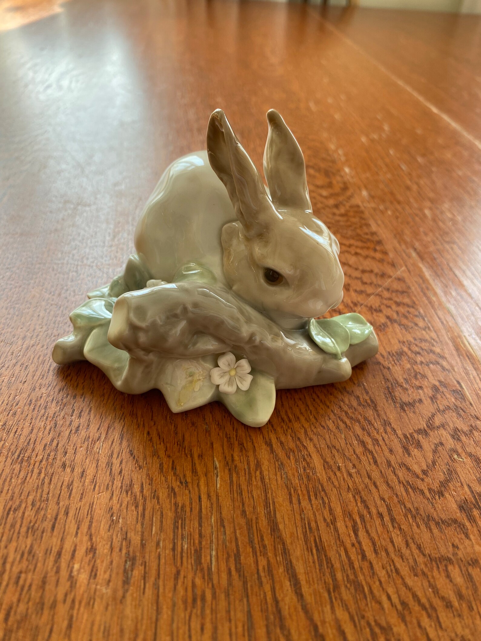 Lladro Rabbit With Flowers - Etsy UK
