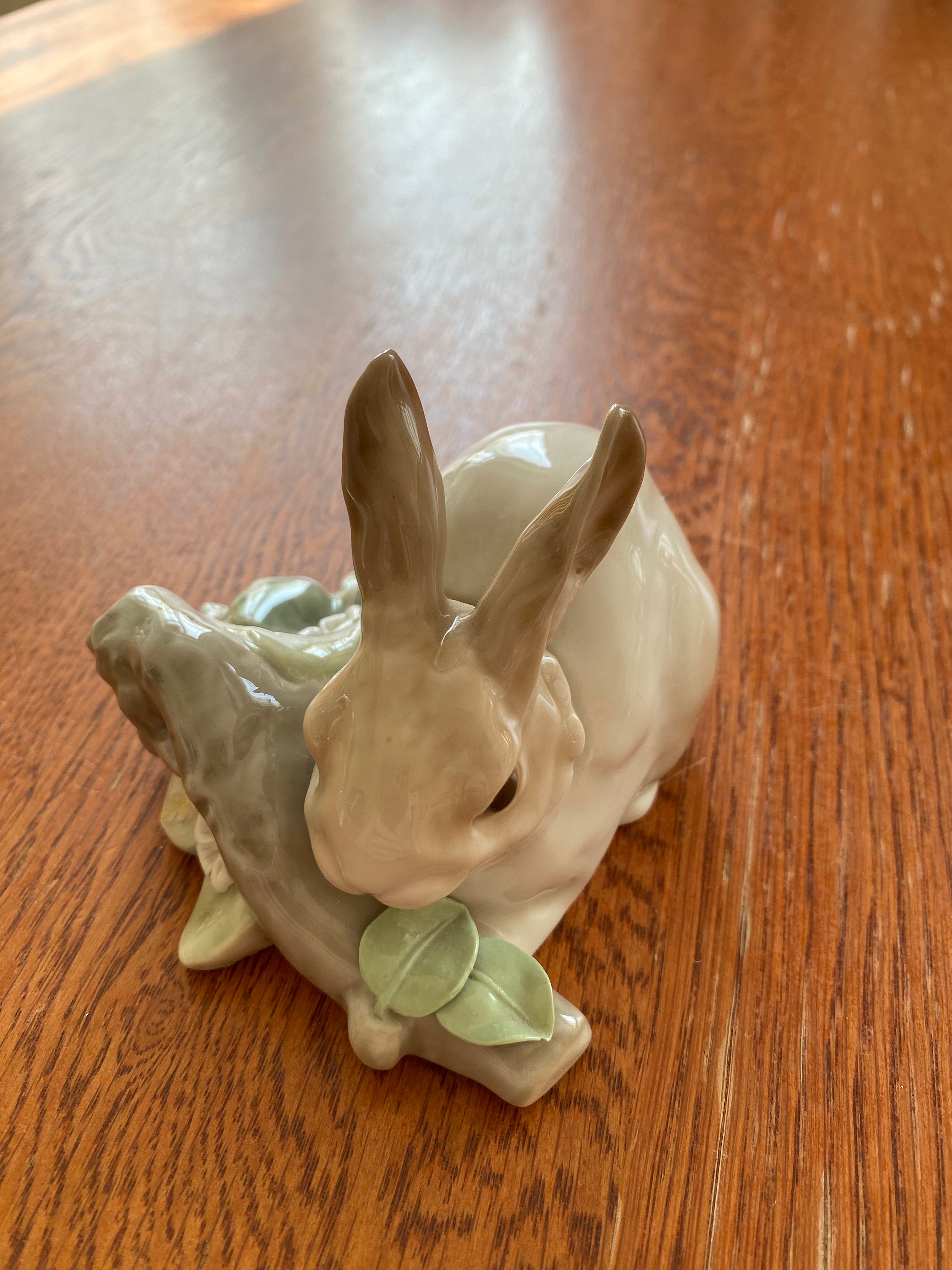 Lladro Rabbit With Flowers - Etsy UK
