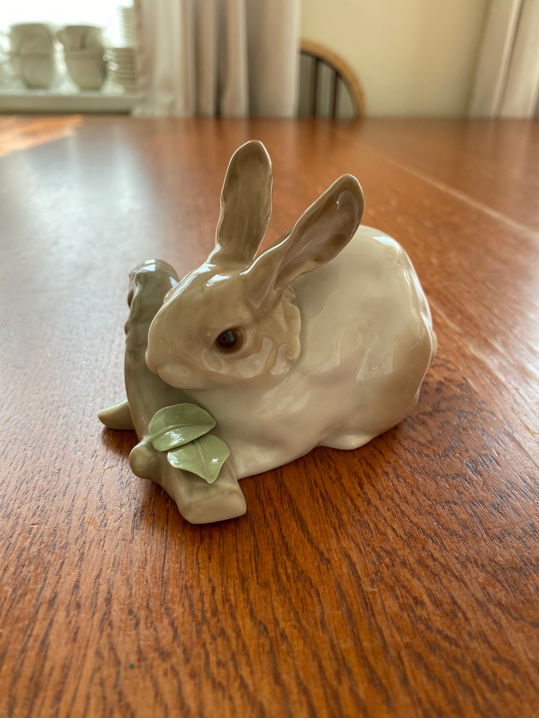 Lladro Rabbit With Flowers - Etsy UK