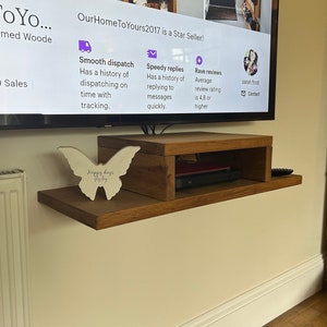 Wall Mounted Floating Media Shelf, Sky Box Storage, Remote Control ...