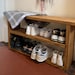Bespoke Solid Rustic Shoe Bench| Farmhouse Shoe Rack| Handmade Rustic ...