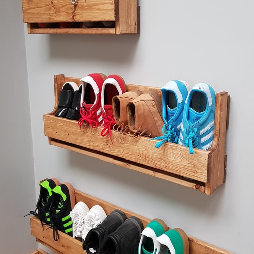 Handmade Upcycled Small Reclaimed Wooden Shoe Racks X 3 Rustic - Etsy UK