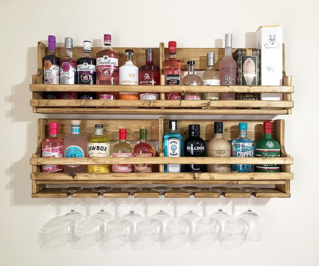 Gin and Tonic Bespoke reclaimed wooden floating gin and tonic | Etsy