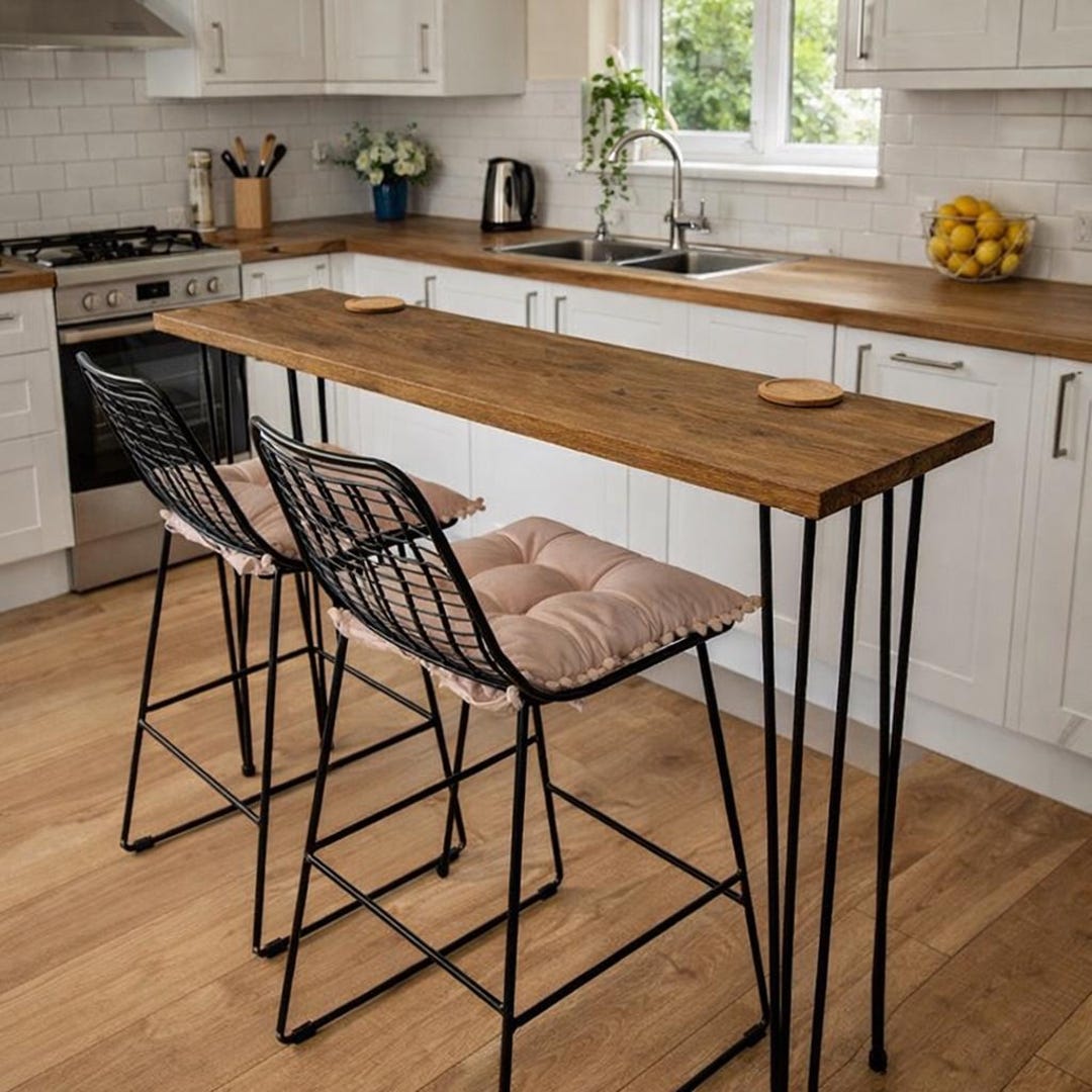 Scandinavian Breakfast Bar With Hairpin Legs, Hallway Radiator Cover ...