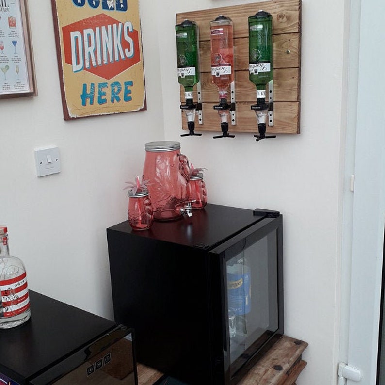 Home Optics Wall Bar Rustic Reclaimed Wood for Spirits display | Etsy