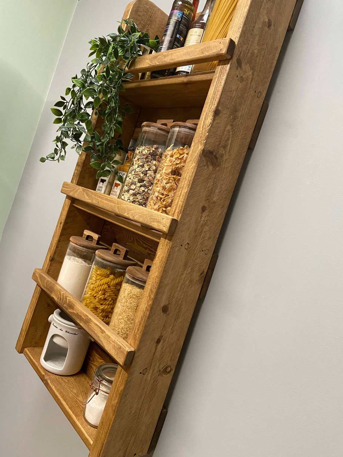 Handmade Wall Mounted Kitchen Shelves Pantry Organization - Etsy
