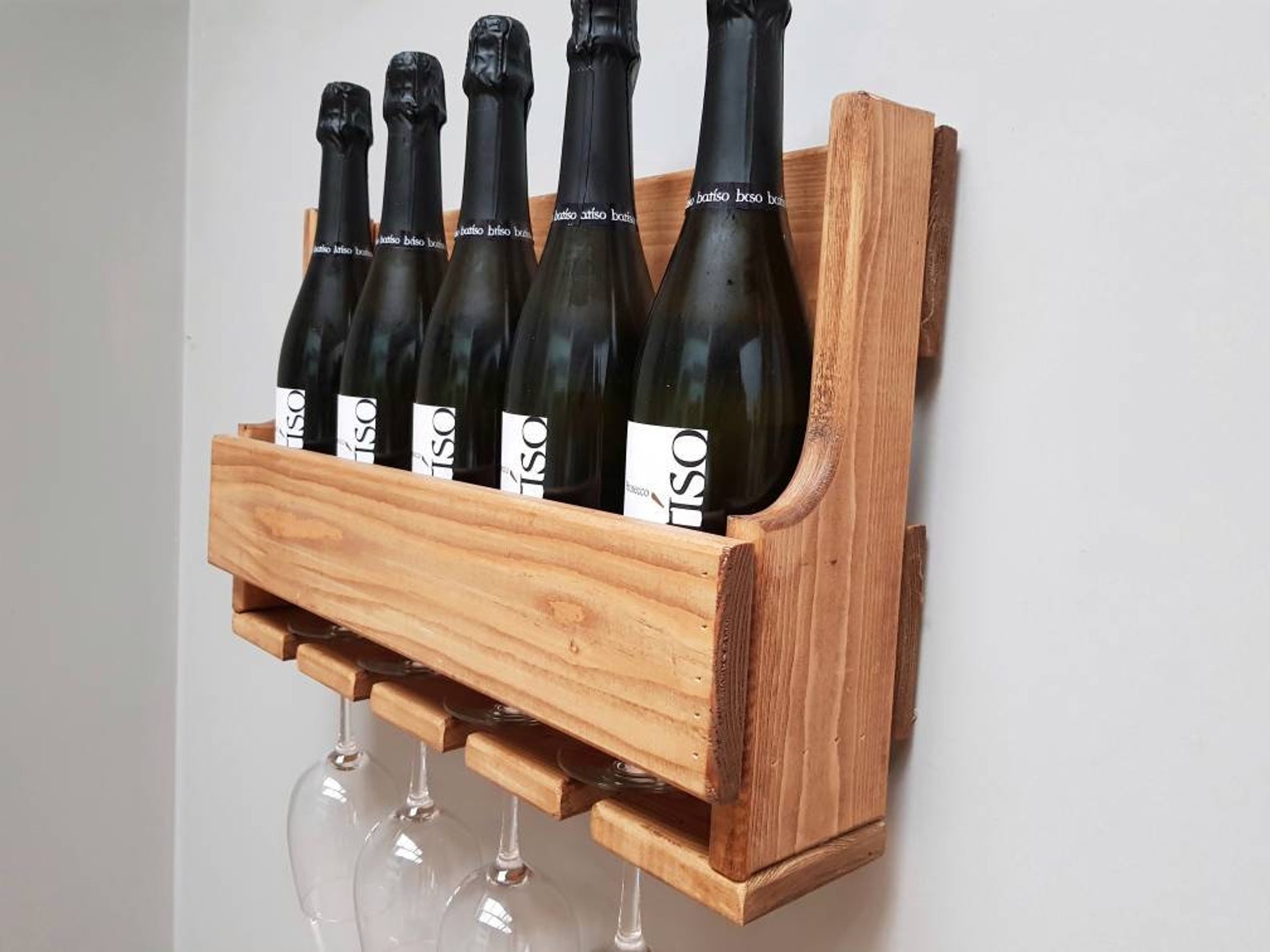 Rustic Wine Rack Reclaimed Wood Made From Recycled Pallets - Etsy