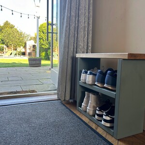 Willow Green Shoe Rack 3 Tier - Entryway Shoe Shelf - Shoe Organizer ...