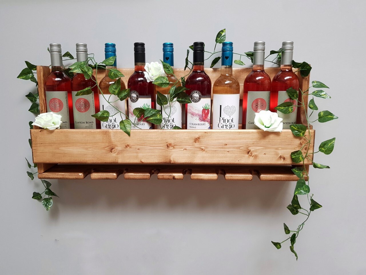 Rustic Drinks Rack Wine Vodka Gin Prosecco Champagne | Etsy