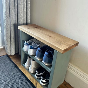 Willow Green Shoe Rack 3 Tier - Entryway Shoe Shelf - Shoe Organizer ...