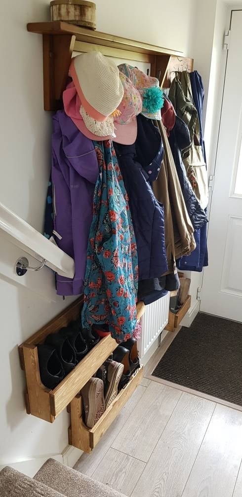 Handmade Upcycled Medium Reclaimed Wooden Shoe Racks Rustic - Etsy UK