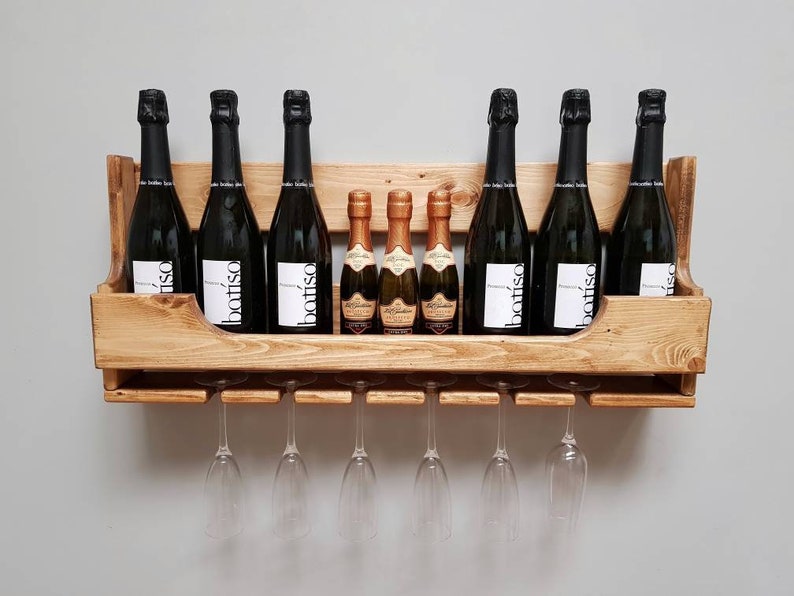 Wall Mounted Home Bar Drinks Rack Gin Rack Cocktail - Etsy UK