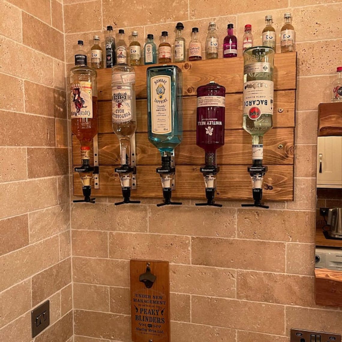 Home Optics Wall Bar Rustic Reclaimed Wood for Spirits Display | Etsy UK