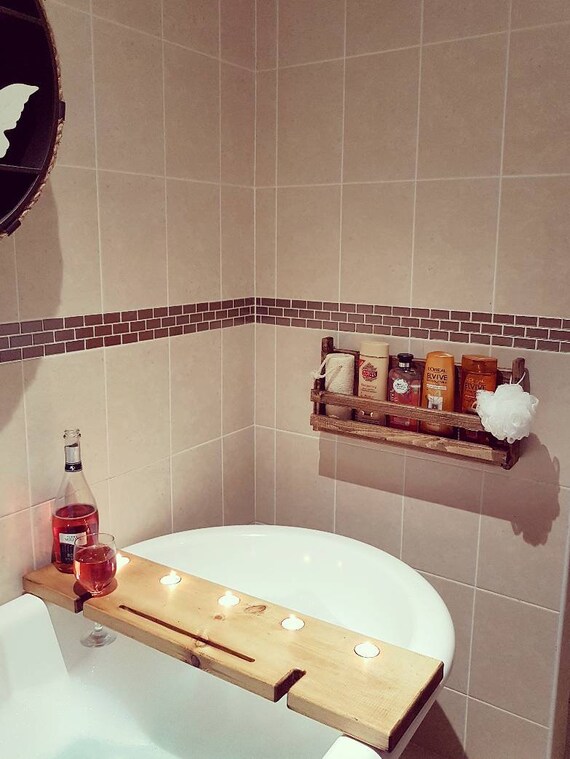 Floating Bathroom Rack Rustic Reclaimed Wood Wooden - Etsy UK